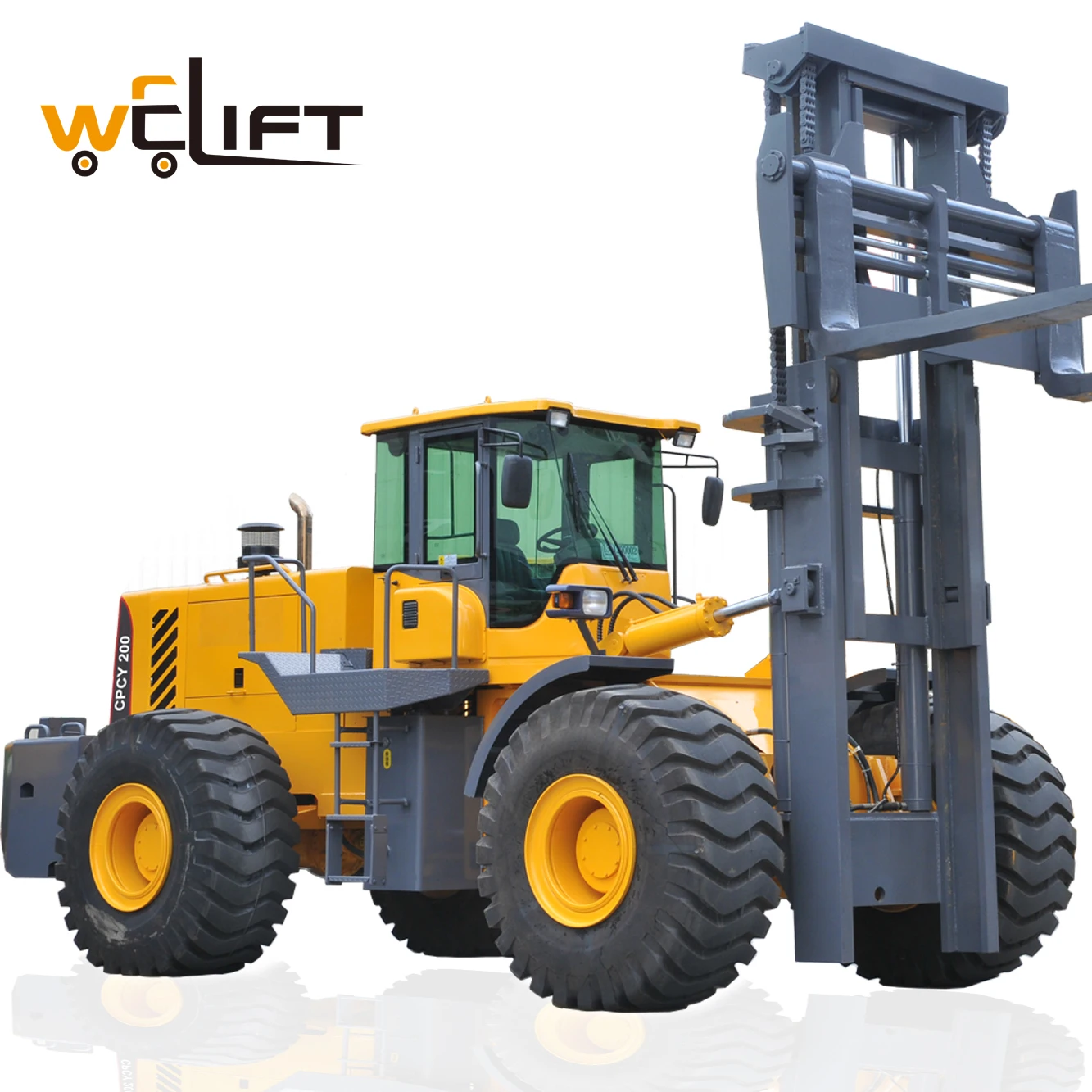 Rough Terrain 4x4 Forklift 4 Wheel Drive Off Road Forklift 20 Ton Rough ...