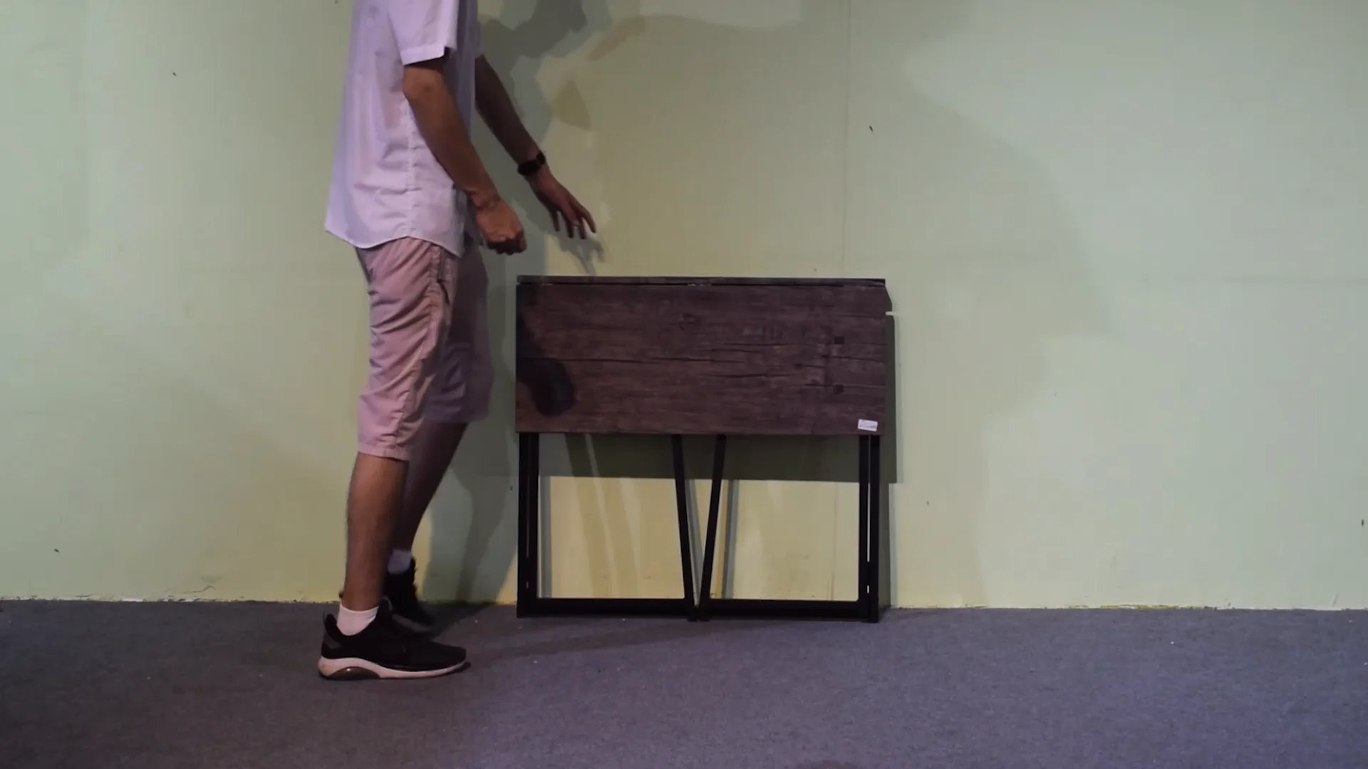 Modern Industrial Style Small Computer Desk Space Saving Foldable Study ...