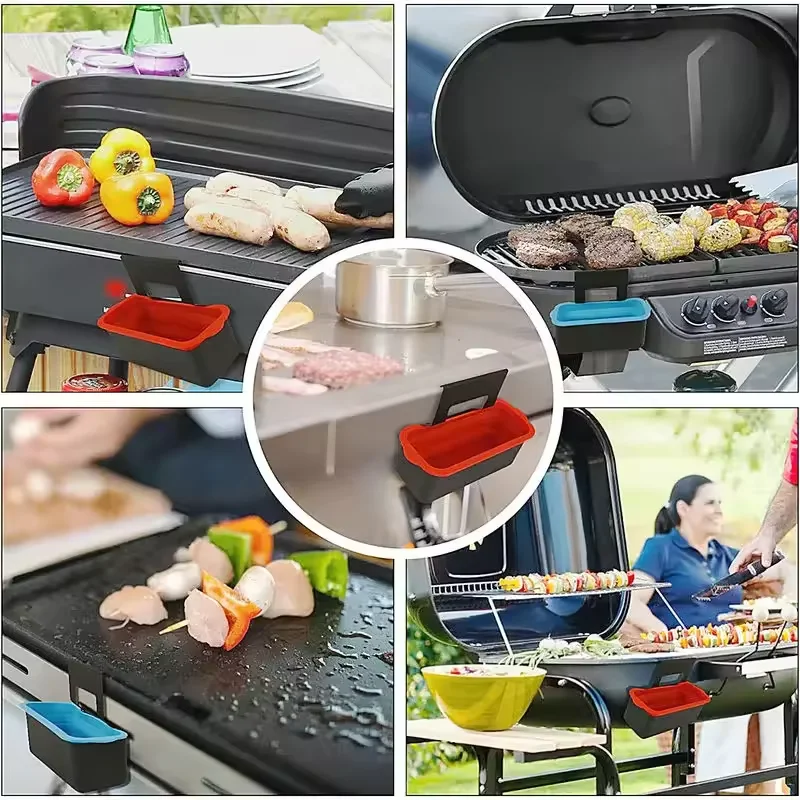 Reusable Foldable Silicone Blackstone Grill Grease Cup Liners Drip Pans ...