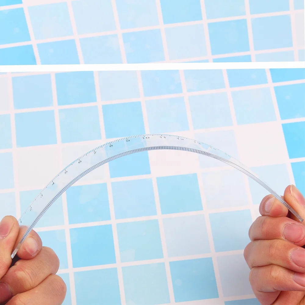 8 Inches Plastic Ruler 20cm Clear Straight Ruler Plastic Measuring Tool ...