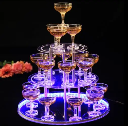Clear Acrylic Champagne Wine Tower Stand for Wedding & Party Decor ...