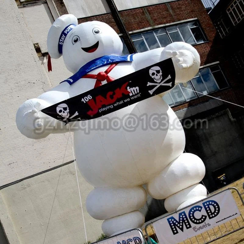 Inflatable Stay Puft Marshmallow Man for Halloween Advertising - 10-12 ...