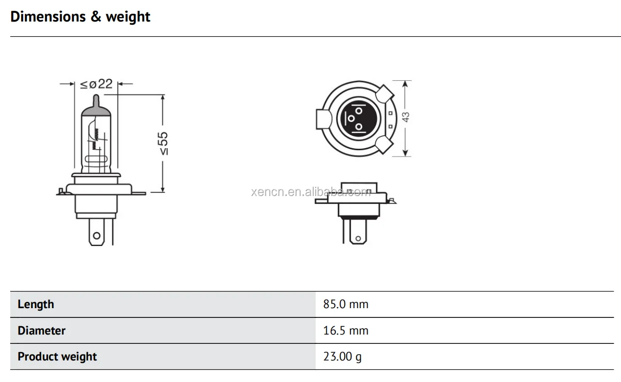 Osram Motorcycle Bulb 12V HS1 35/35W 64185 - Warm White Light