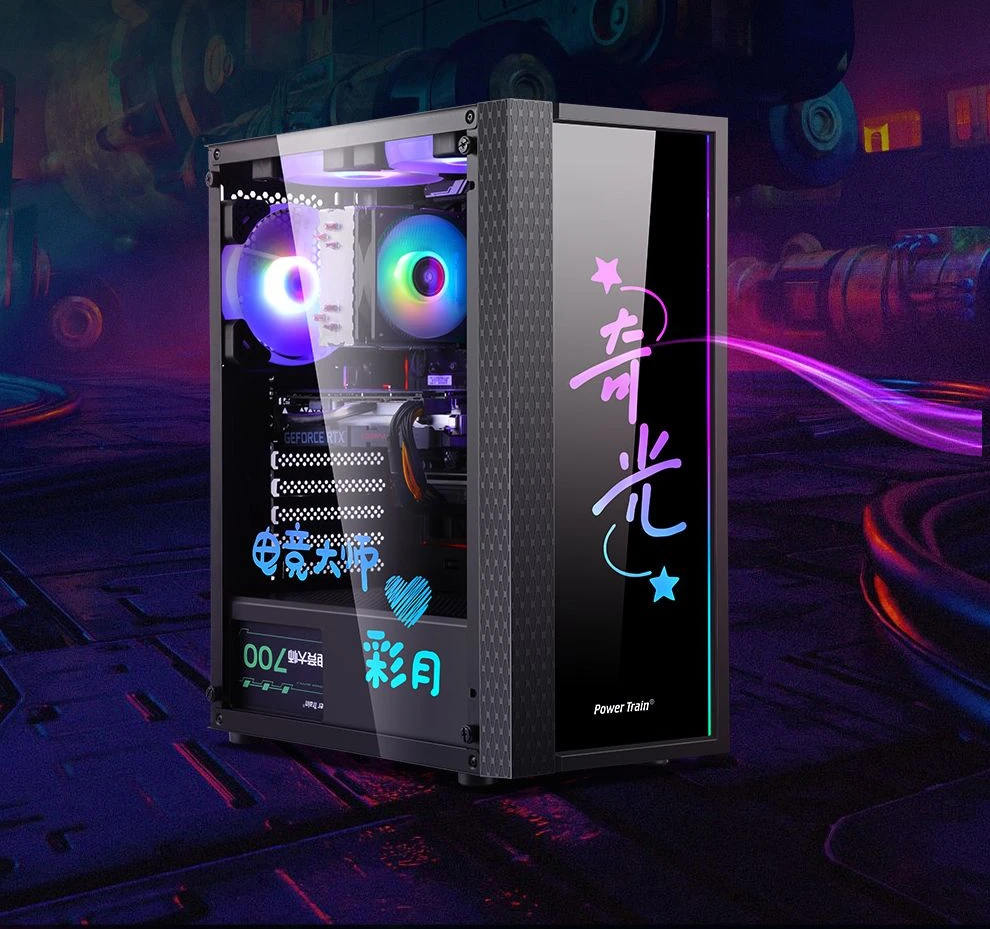 Popular Design Atx Tower Diy Unique Glass Panel Pc Cpu Computer Gaming ...