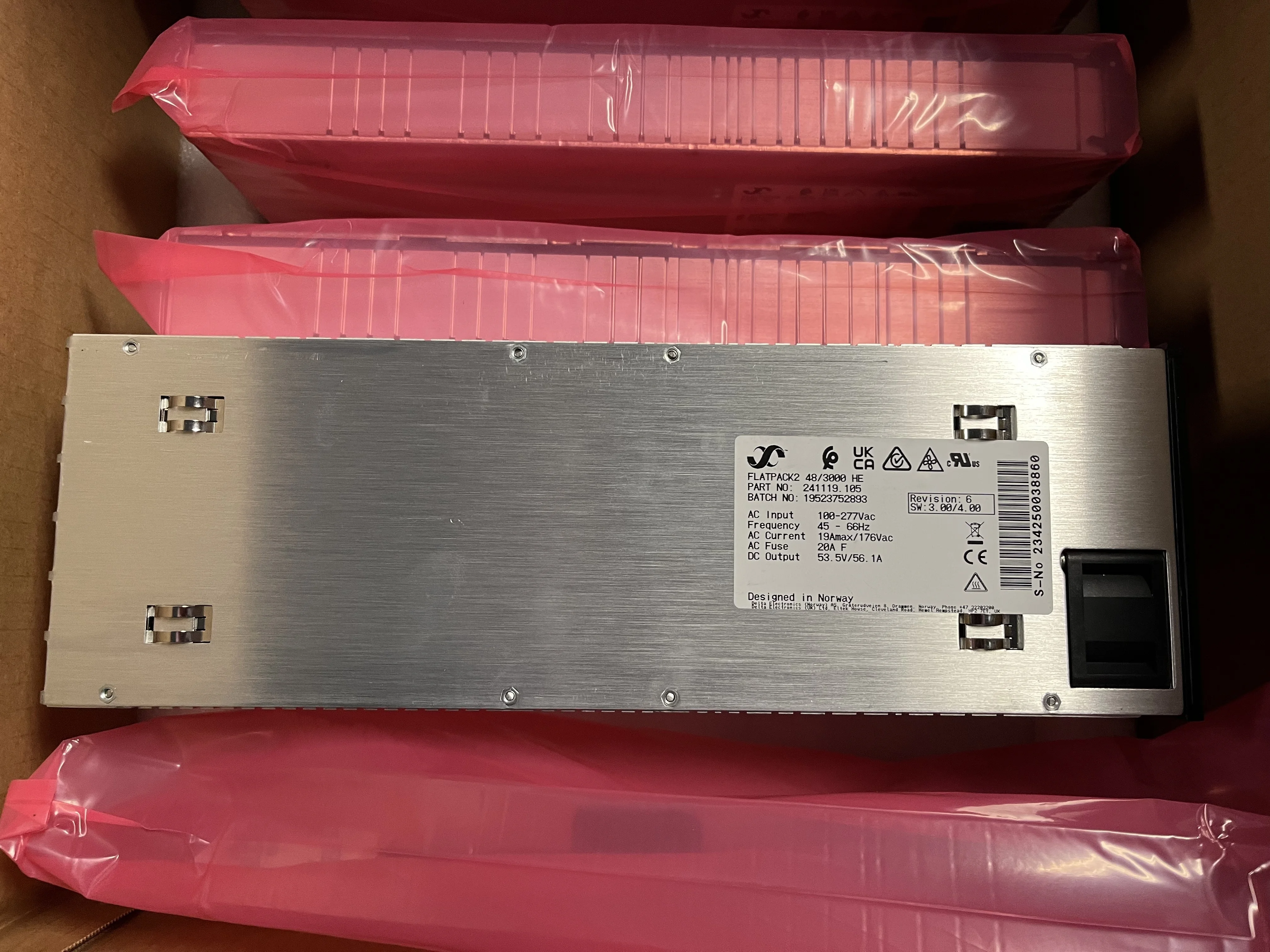 Eltek Flatpack2 48/3000 He Telecom Rectifier 500W Module