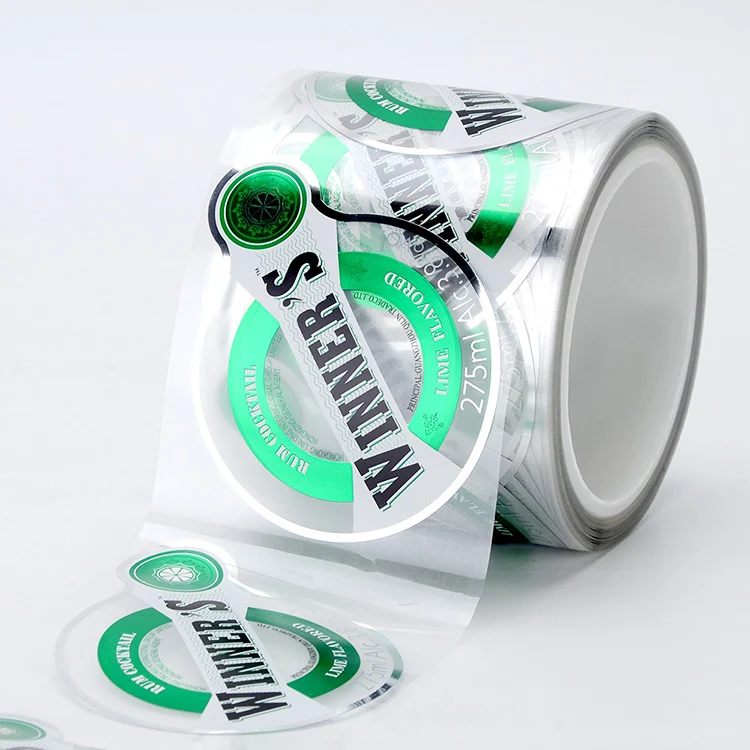 Custom Clear Transparent Vinyl Sticker Label Printing For Product Label ...