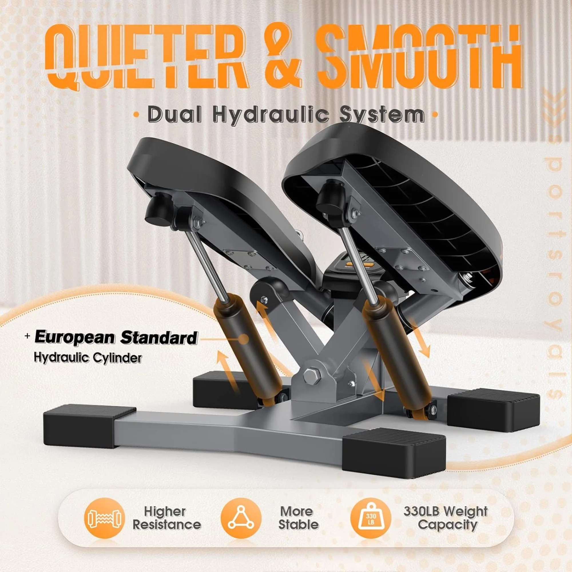 Steppers For Exercise,Stair Stepper With Resistance Bands,Mini Stepper ...