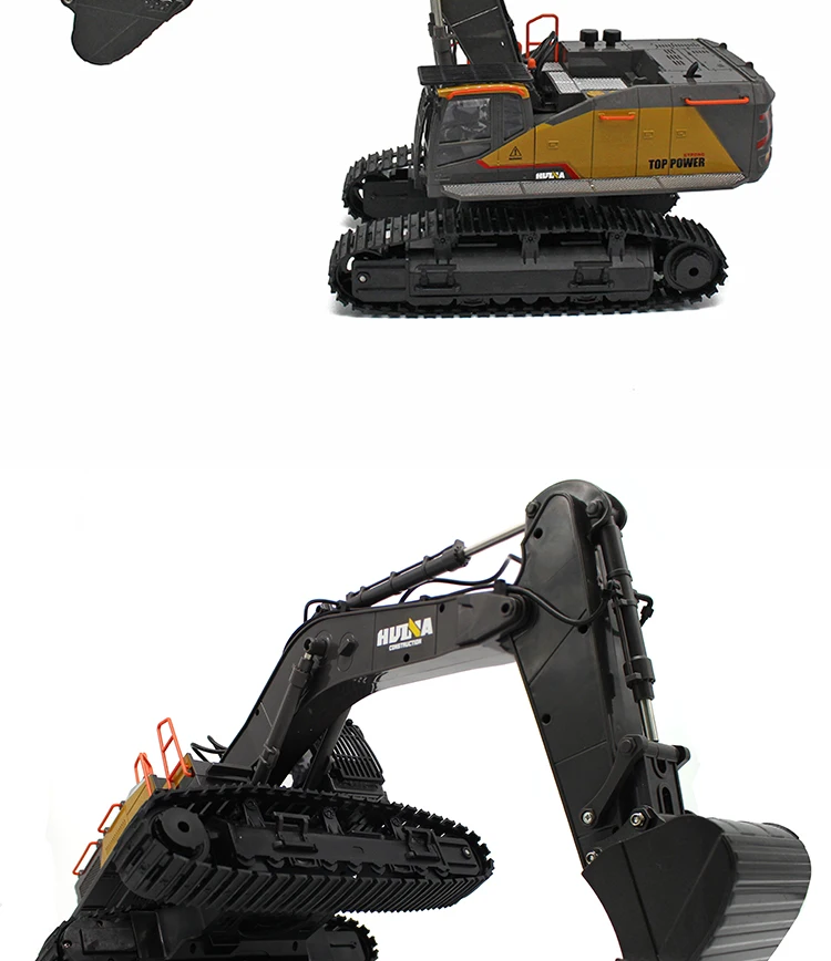 HUINA 1592 - 1:14 Scale RC Metal Excavator with Big Trucks
