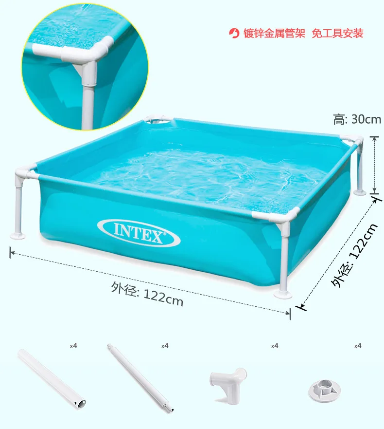 INTEX 57173 Mini Frame Pool - Perfect for Kids' Swimming Fun