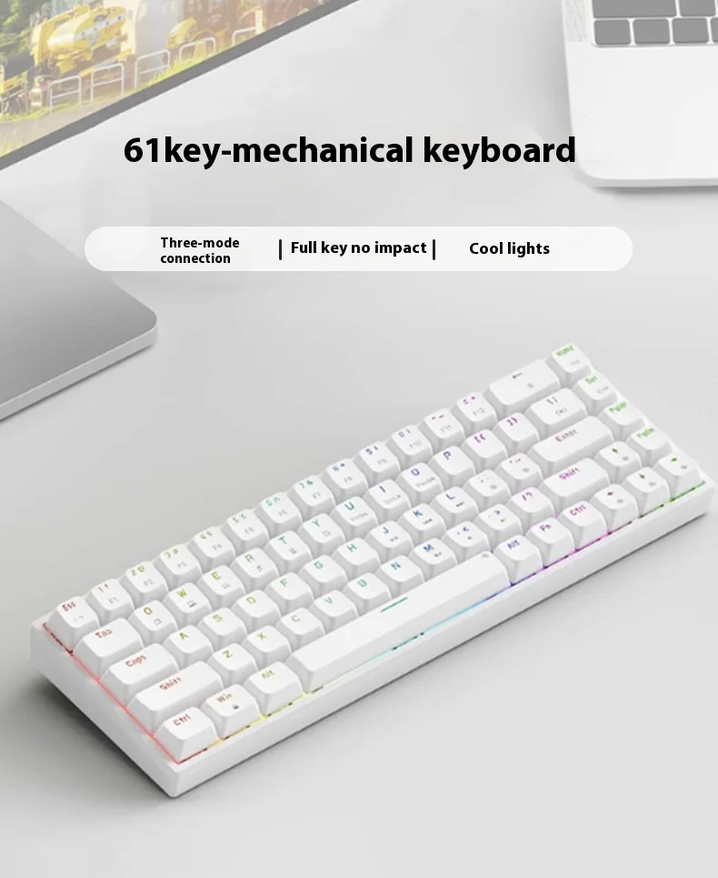 61-Key Electronic Competition Mechanical Keyboard RK Key Line ...