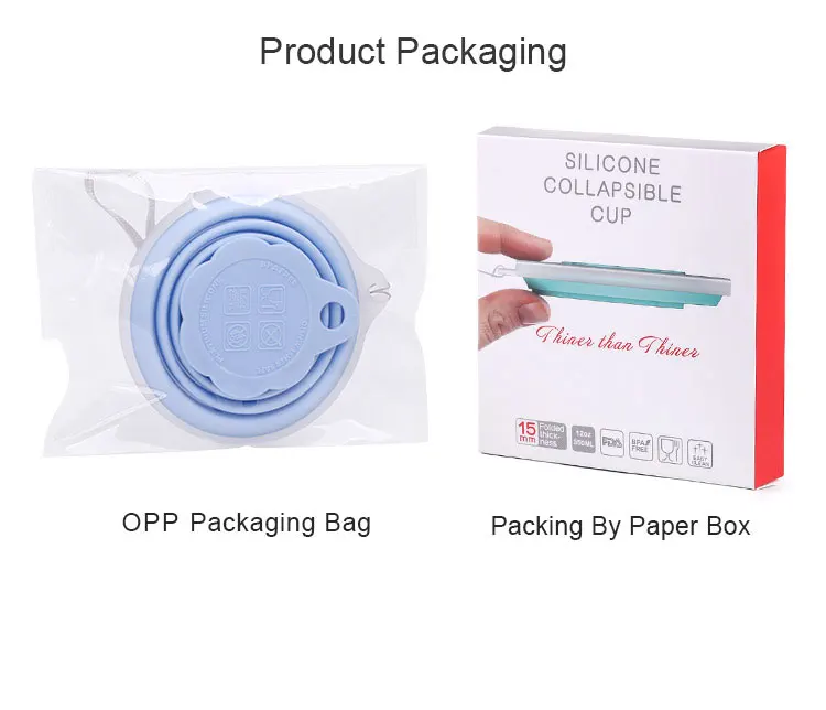 Custom Silicone Foldable Drinking Cup Band - Travel Eco-friendly