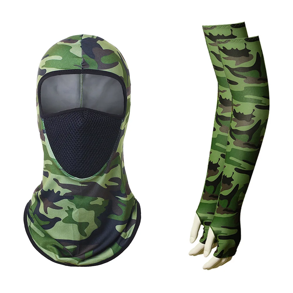 Camouflage Full Face Masks Wind Sun Protect Ice Silk Fullface Mask ...