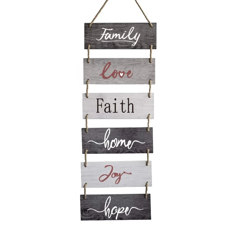 Rustic Wooden Decor Large Hanging Wall Sign For Home Decor Wood Plaque ...