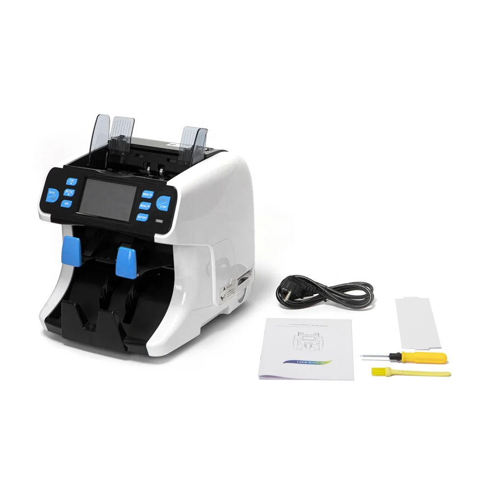 Numen Bank Notes Counter With 2 Pocket Daul Cis Money Sorter Machine ...