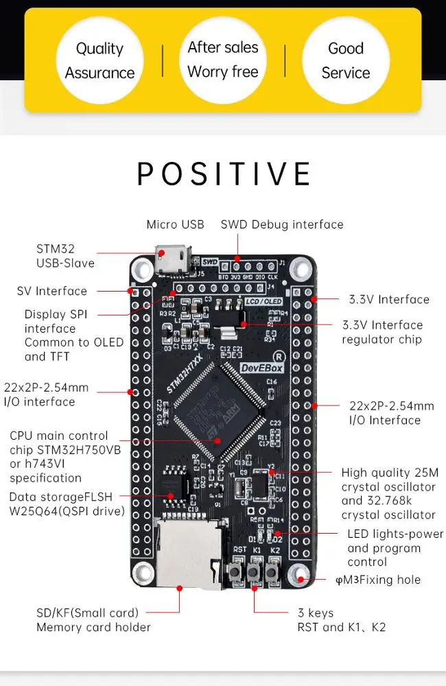 Stm32h7 Development Board Stm32h750vbt6 Core Board Stm32h743vit6 Development Board Buy