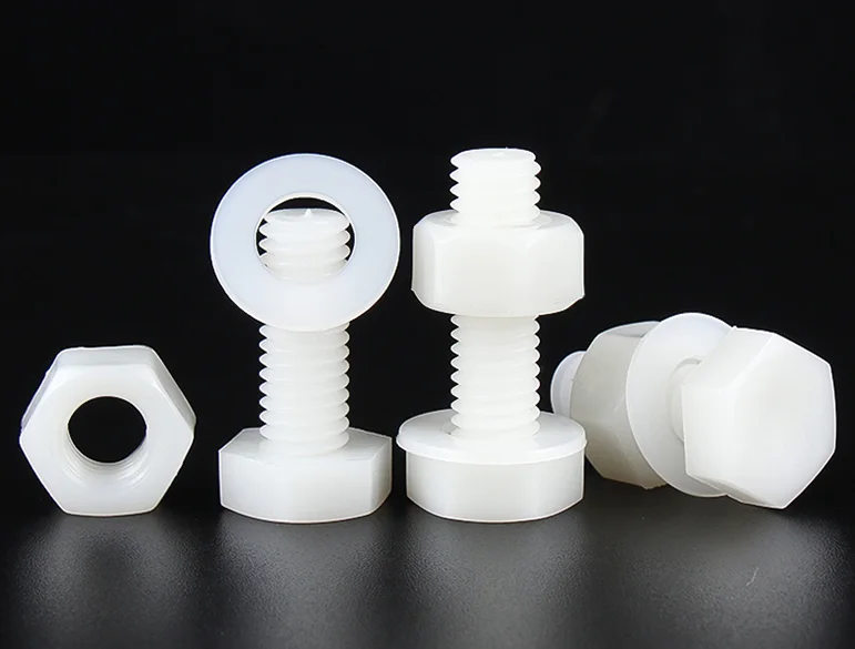 Din933 M3-m20 Nylon Hexagon Screws Nuts Washers Plain Plastic Insulated ...
