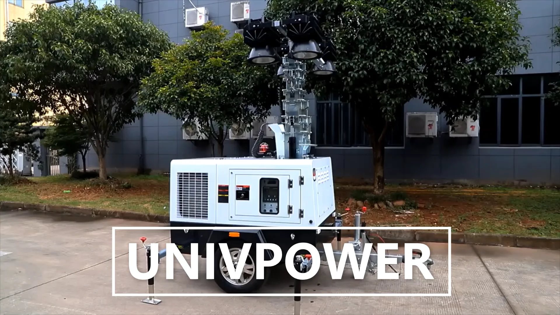 Mobile Trailer Solar Light Tower Standby Generator 4*100w Led Lamp 2 ...