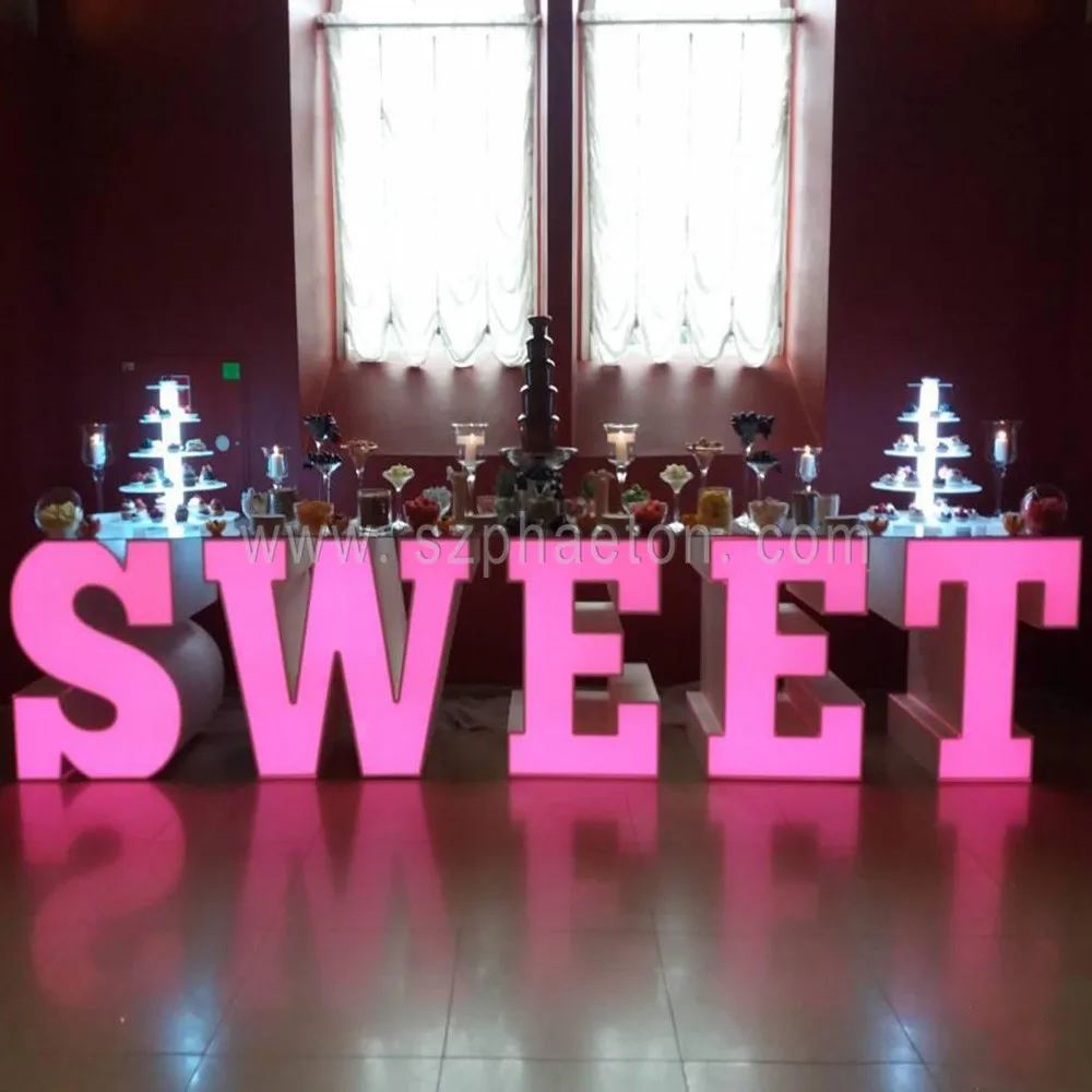 LED Letter Table LOVE, BABY Letter Table, Wedding Table for Party ...