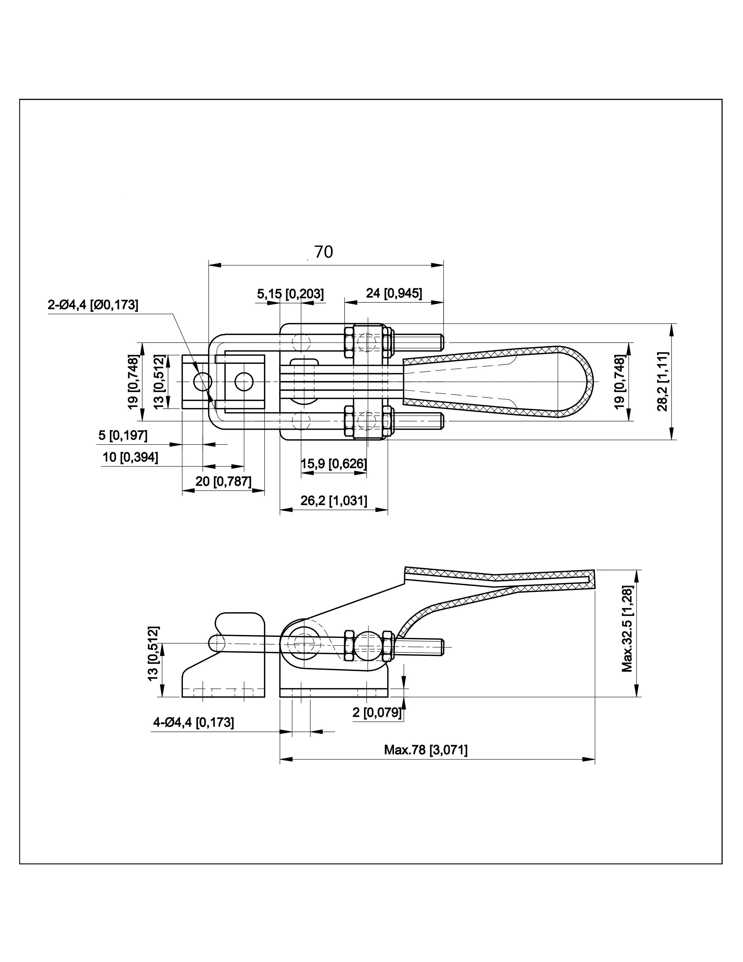 Adjustable Toggle Clamp Stainless Stainless Steel 431 Line Action ...