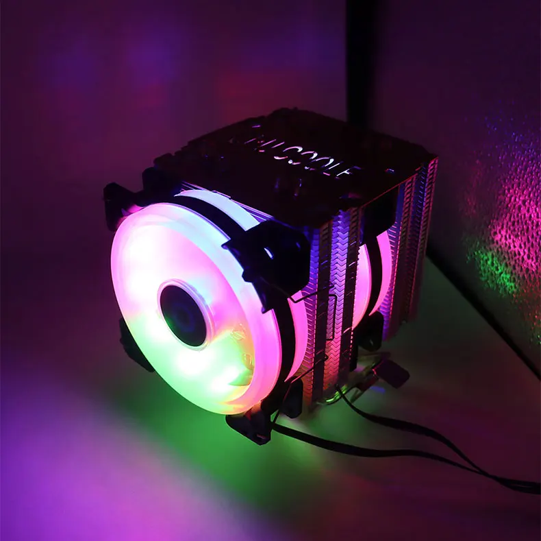 RGB 120mm CPU Cooler Computer Gaming PC Fans Sync for Motherboard ...
