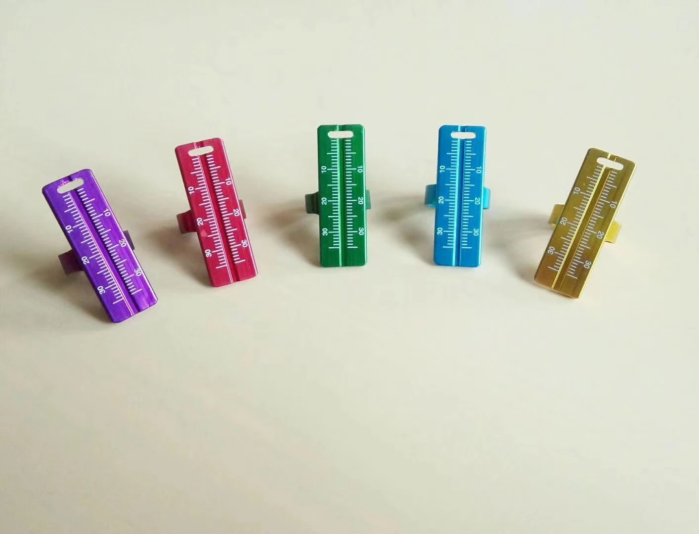 Colored Aluminum Dental Endodontic Root Canal Finger Rulers Span ...
