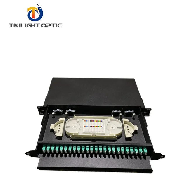 Unloaded Black FDF Rack Mount Enclosure 24 Hole Supplier in China
