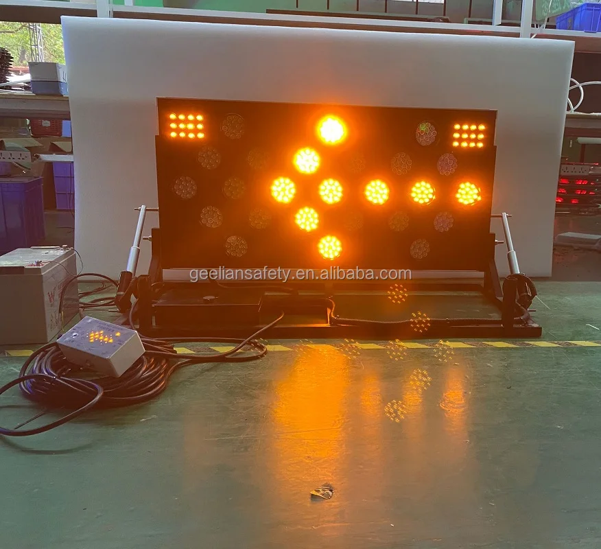 LED Arrow Board for Construction - Traffic Control Signal
