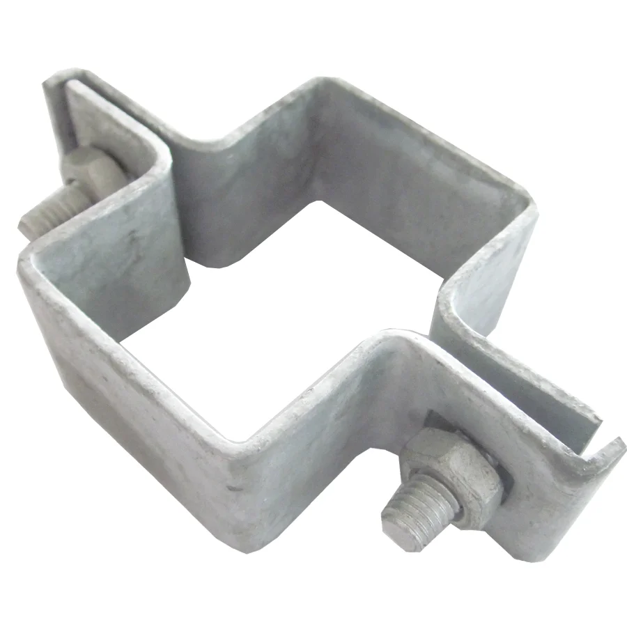 HT Metal Fence Rectangular Post Clamps - Durable & Easy Install