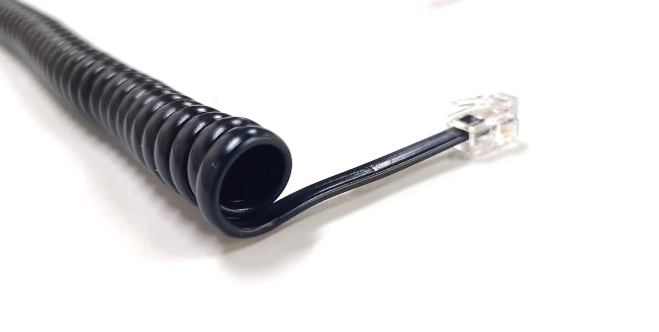 4m 12ft Handset Cable Cord Rj11 Rj22 Connector 4p4c Intercom Telephone Cable Coiled Cable Cord ...