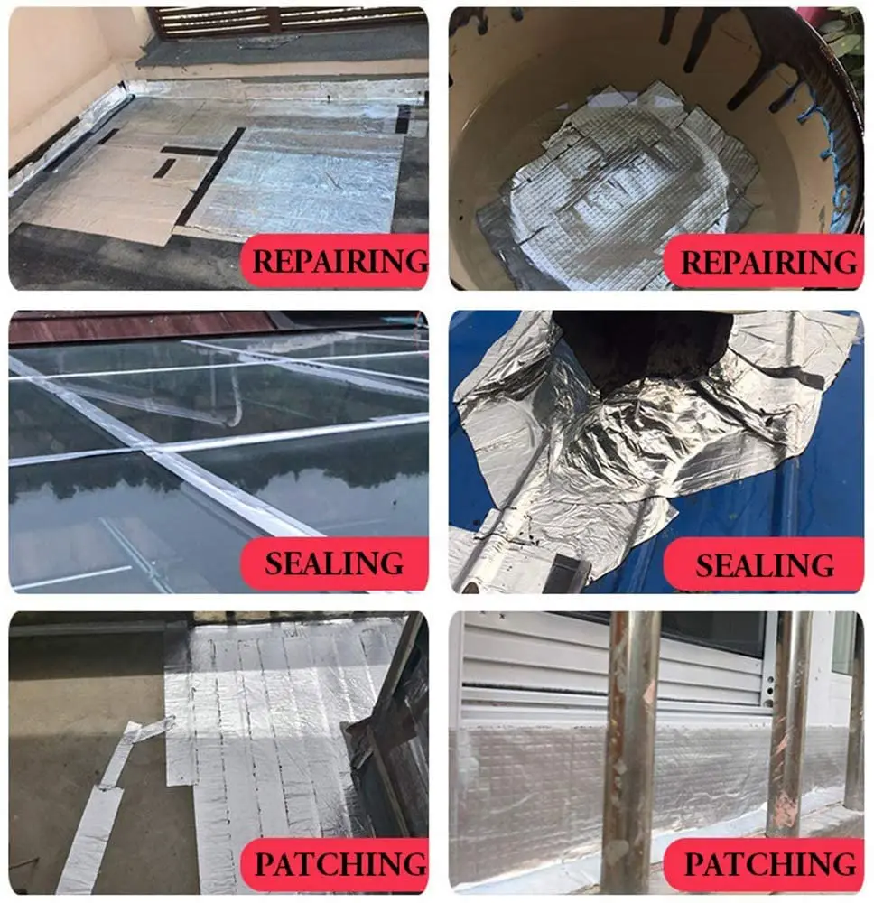 Waterproof Aluminum Butyl Tape With Butyl Rubber Adhesive For Window ...