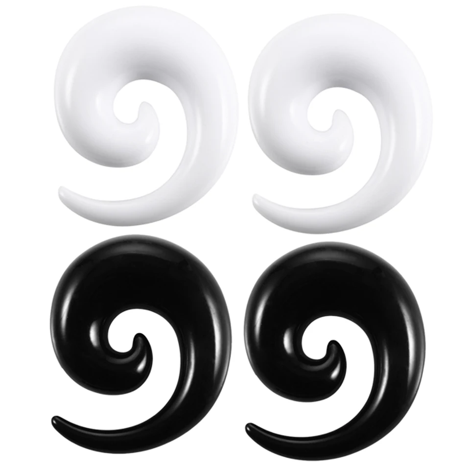 Acrylic Spiral Ear Gauges Ear Taper Stretching Plugs And Tunnel ...