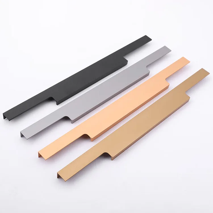 Modern Kitchen Aluminium Profile Handle Edge Pull Furniture Fittings ...