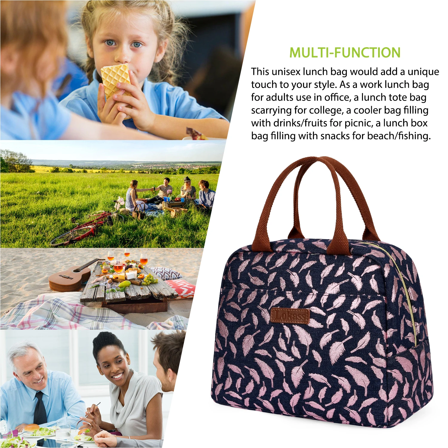 Lokass Promotional Thermal Lunch Organizer Cooler Bag Lunch Bags Picnic ...
