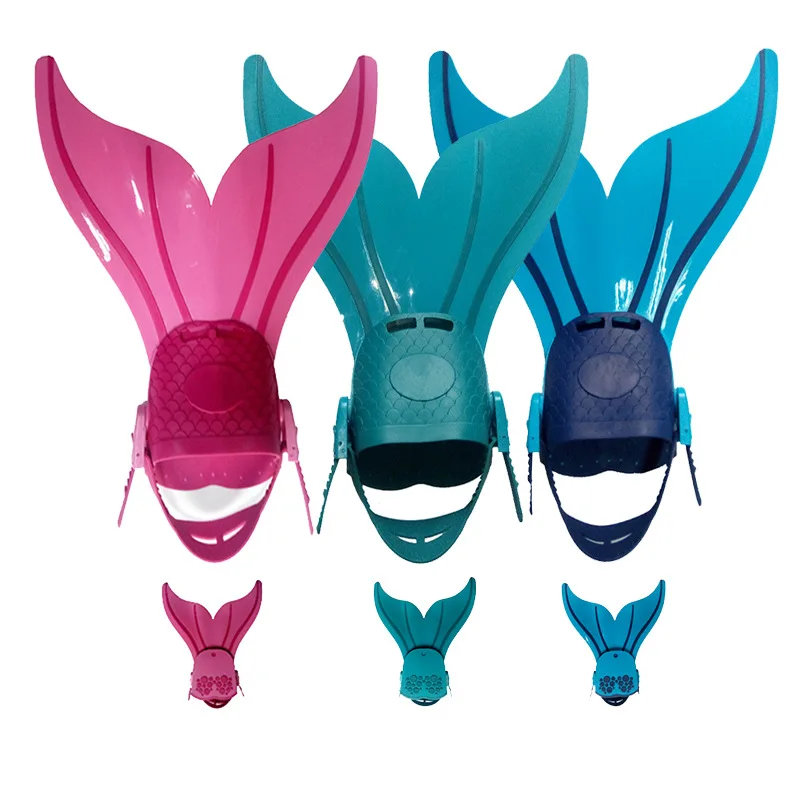 New Little Mermaid Tails And Swimming Fins For Kids,Improved Strap ...