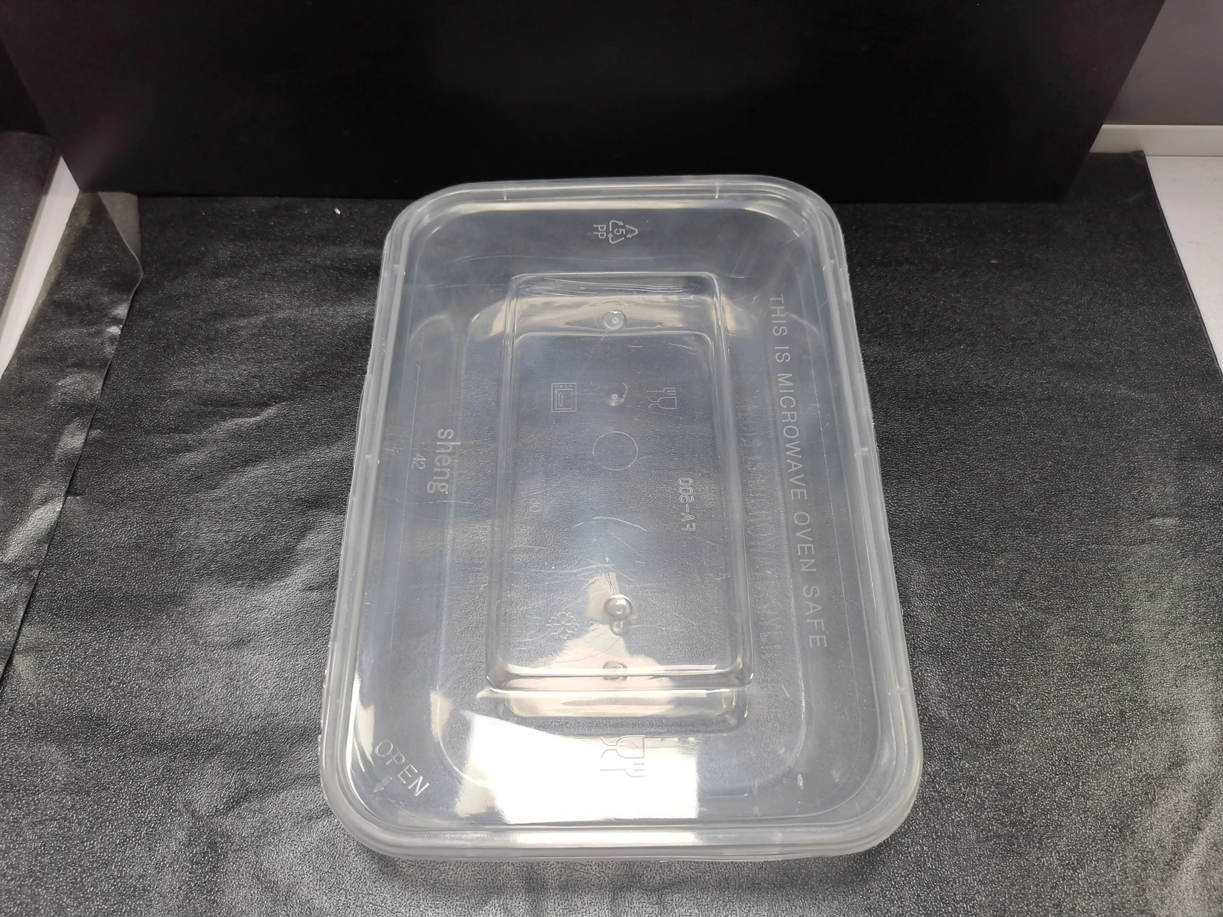 Microwavable Disposable Plastic Container Packing Use Pp Rectangular ...