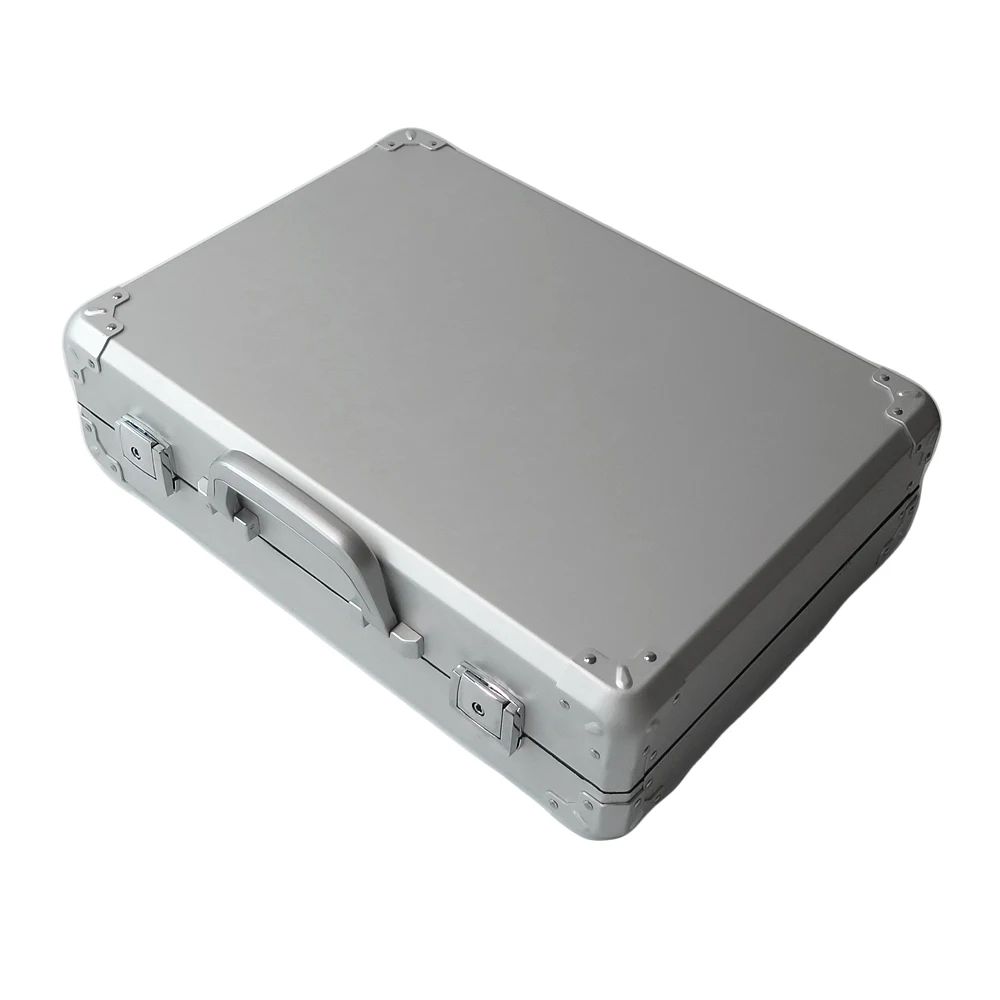 Lockable Silver Aluminum Hard Shell Camera Lens Case For Electronic ...