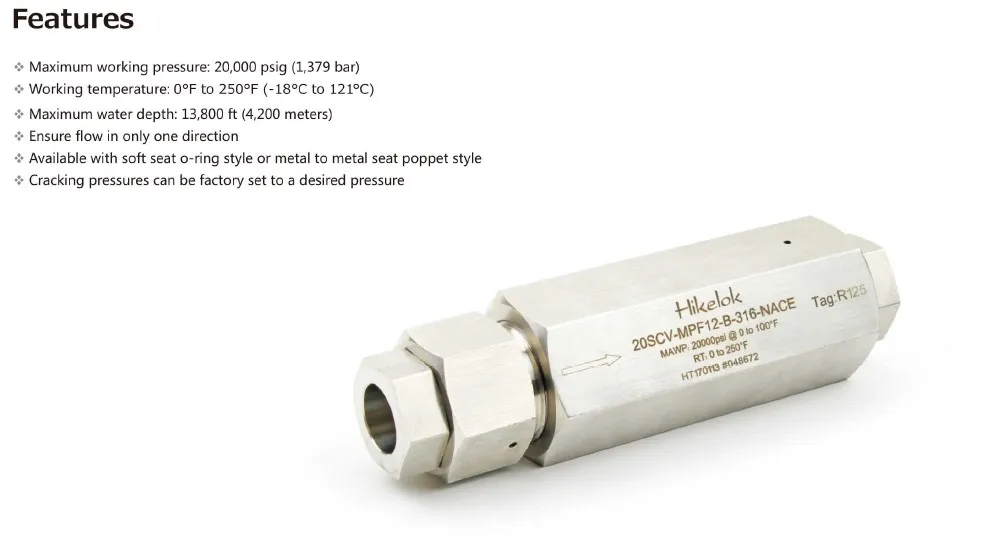 Parker Autoclave Type Subsea Valve Stainless Steel Offshore Valve Leak ...