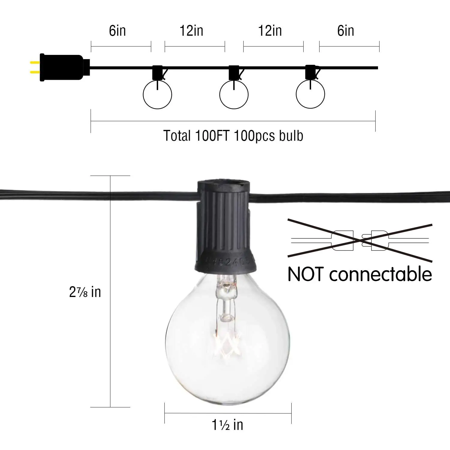 G40 Patio String Light G40 Lights Strands Edison Cafe Patio Light For ...