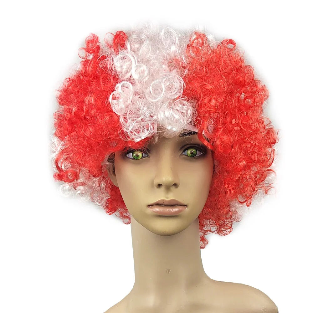 2026 Football Cup National Flag Color Wig Winter Party Supplies Afro ...