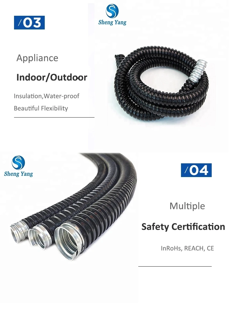 Ce Rohs Approval Ip68 Waterproof 25mm 1" Corrugated Flexible Metal Hose ...
