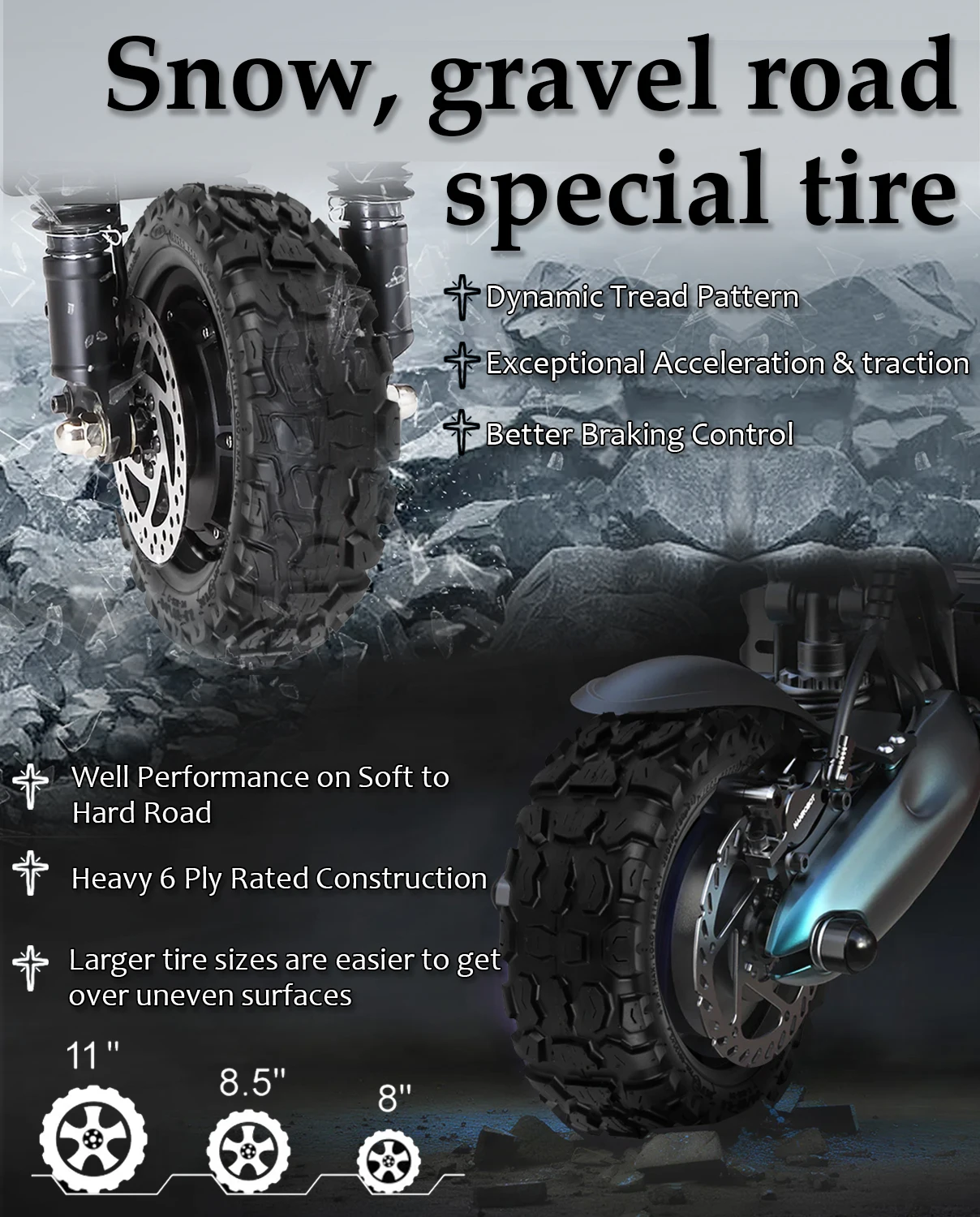 11 Inch off-Road Tires for Dualtron Thunder & Speedual Plus
