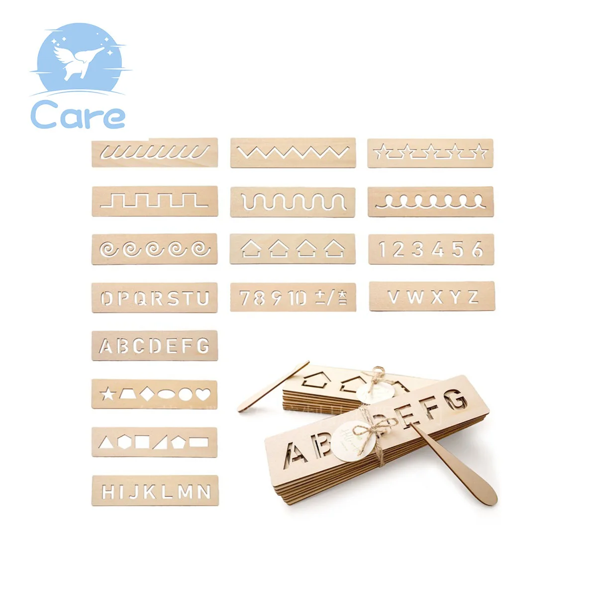 Montessori Wooden Alphabet Tracing Board Children's Educational Toy ...