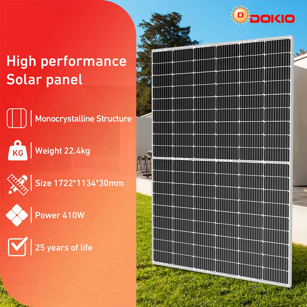 DOKIO Solar Power Kit - 410W Monocrystalline Panels