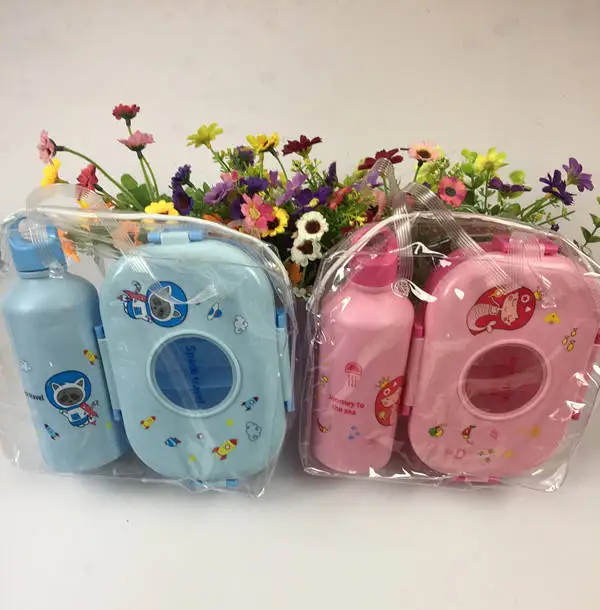 Kawaii Bento Lunch Box Water Bottle For Kids Girls Boys Children School ...