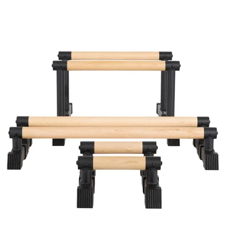 Wooden Push Up Handles & Parallettes for Bodybuilding, OEM Available
