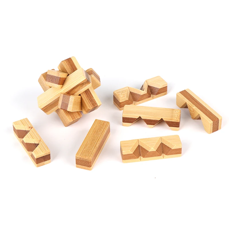 Eco MINI Bamboo Puzzle - 3D IQ Brain Teaser for Kids