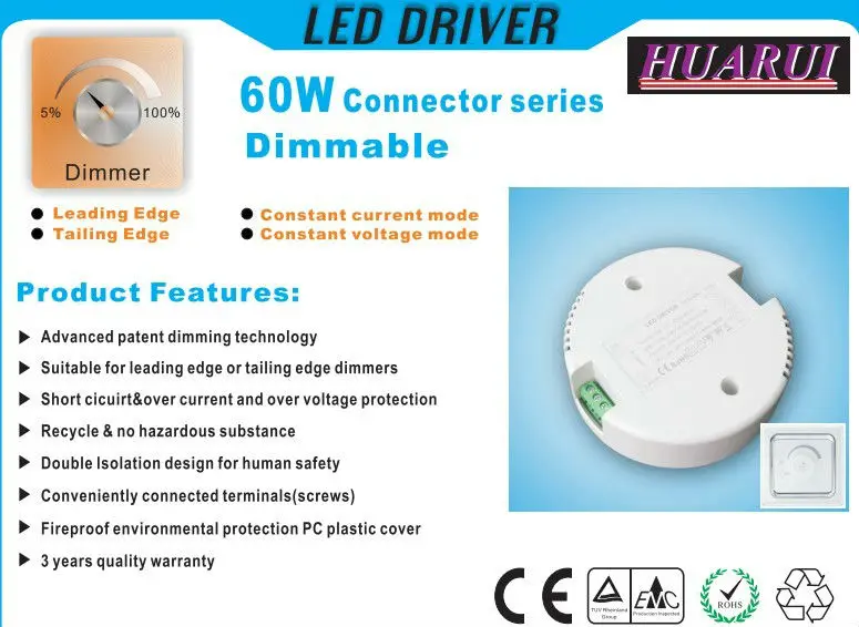 9W 12W 40W 60W Round Series Led Driver Work with Led Lights| Alibaba.com