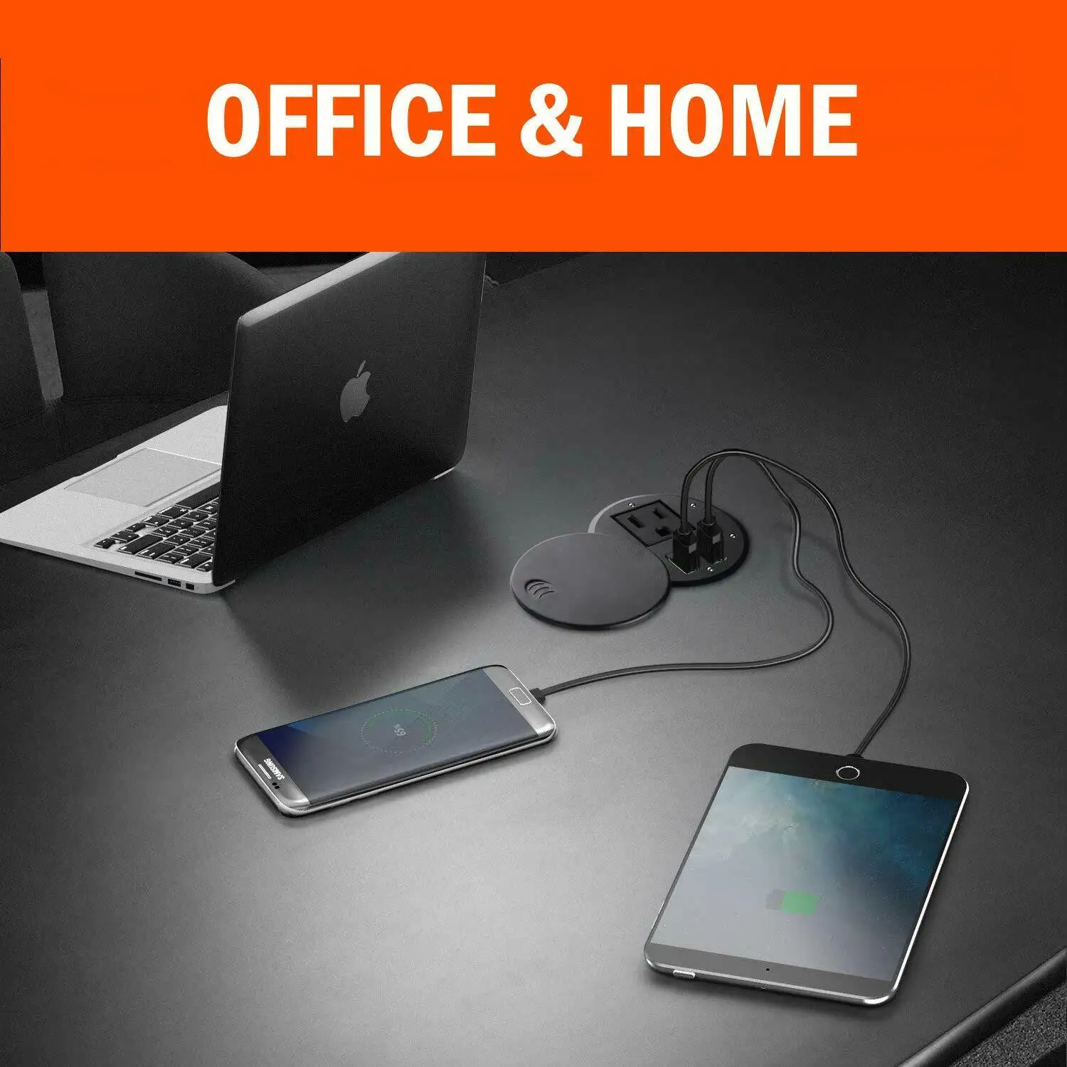 Office Furniture Mini Round Desktop Power Grommet Socket