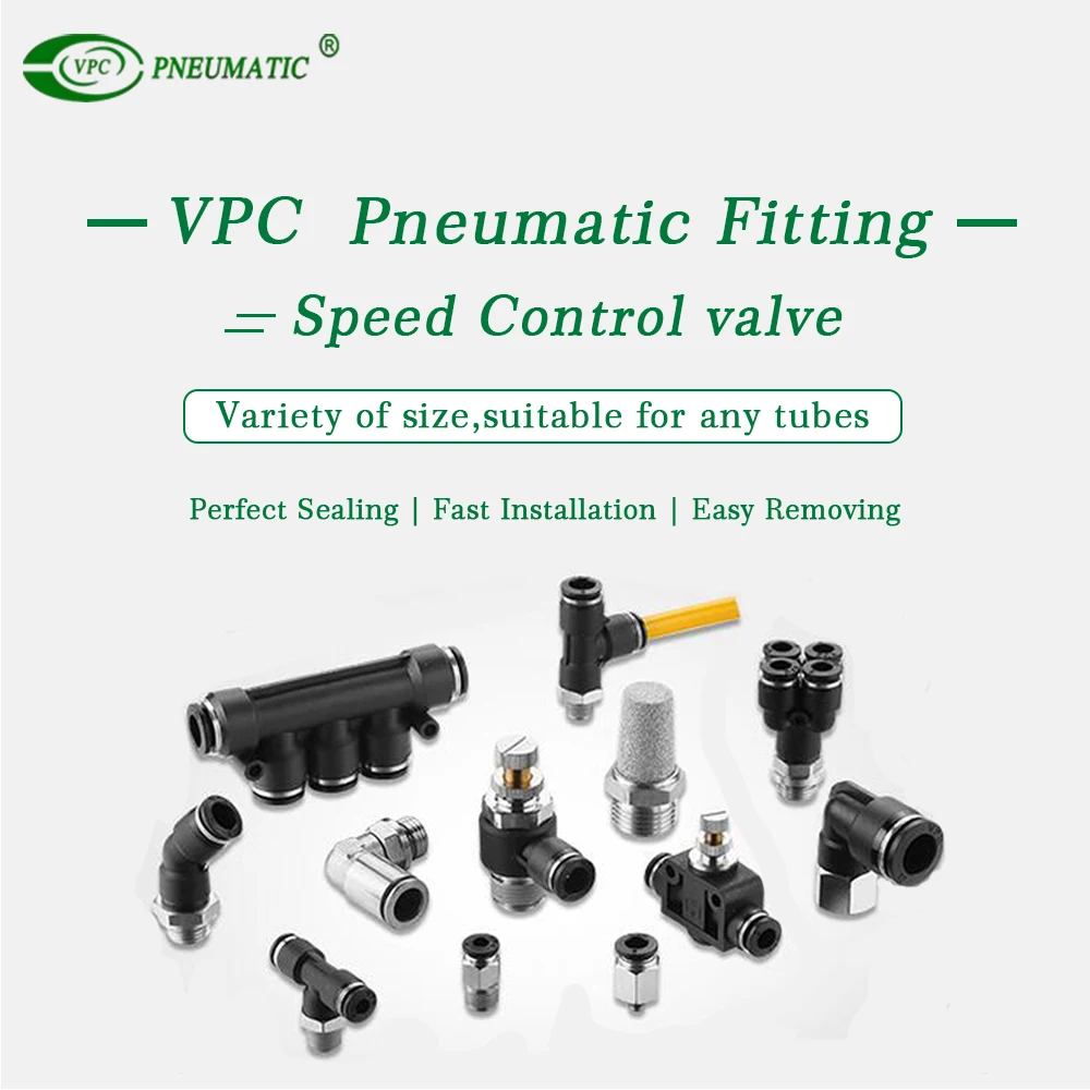 China Vpc Pneumatic Air Fitting Male Straight Elbow Air Pipe Fitting ...