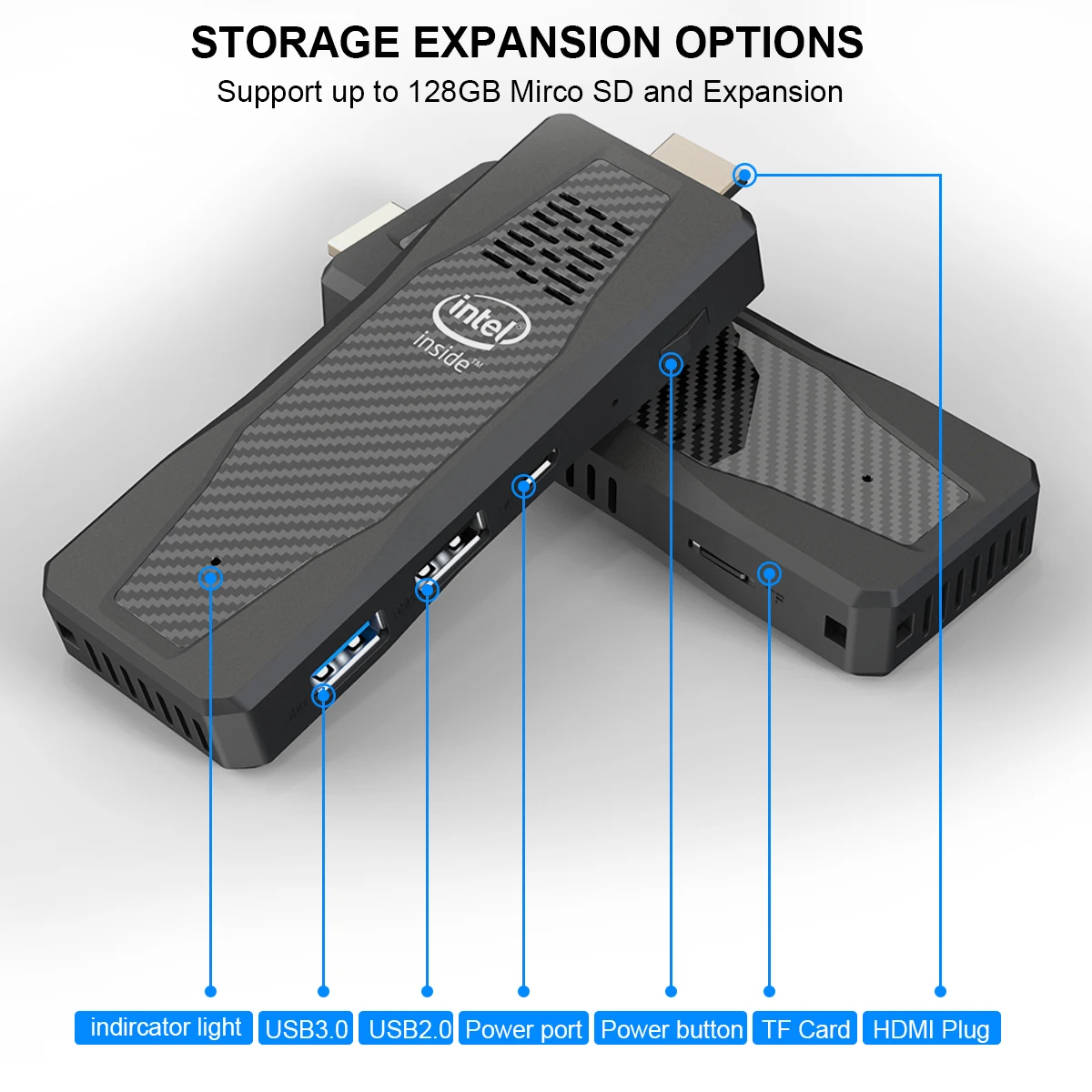 Customized Mini PC - Win 10, Atom Z8350, 4GB RAM, 64GB EMMC